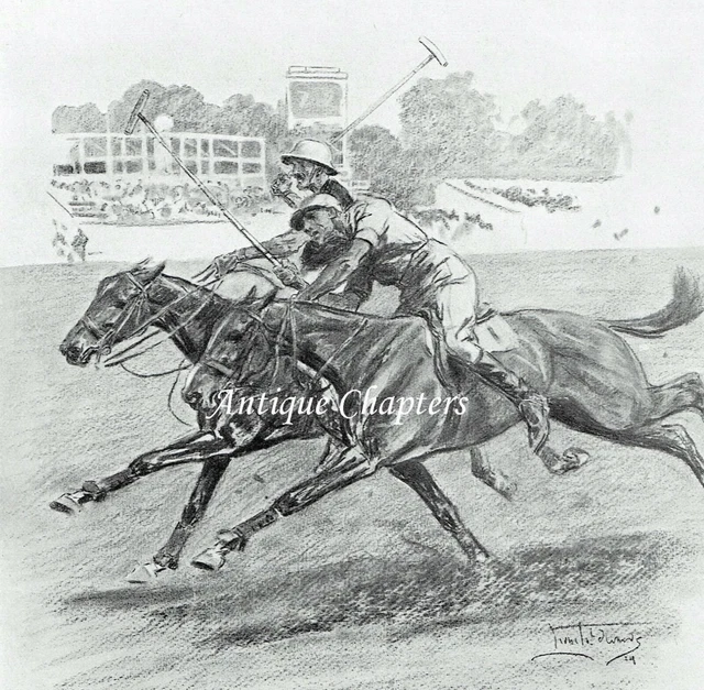 1924 POLO SEASON Hurlingham Dunster Ranelagh 6 Page Lionel Edwards ...