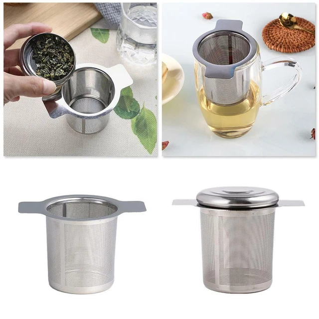 MESH TEA INFUSER Strainer Leaf Filter Leaks Sieve Metal Cup.6 £3.41 ...