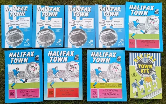 HALIFAX TOWN FC Job lot of 9 Home Programmes 1983-86 £3.30 - PicClick UK