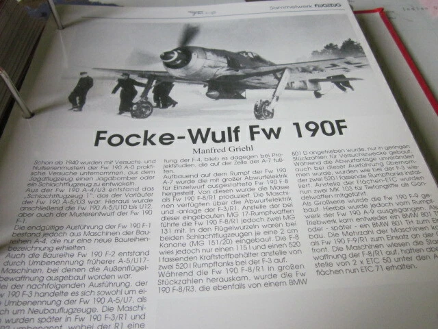 MILITÄRFLUGZEUGE B 1919-1945 Focke Wulf Fw 190F EUR 5,72 - PicClick DE