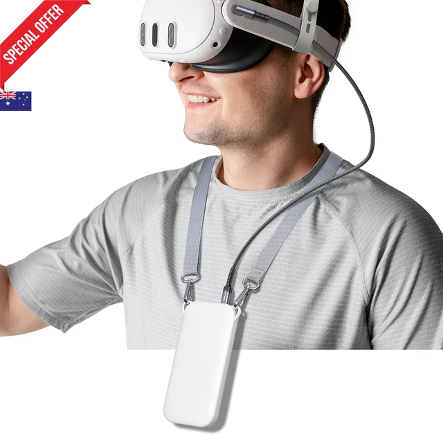 10000MAH BATTERY PACK for Quest 3/3S/2 Fast Charge Power Bank w/ Clip ...