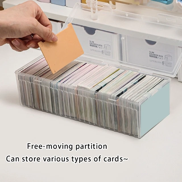 NEAT DESK CARD Keeper Adjustable Dividers Transparent Cover 600 Cards ...