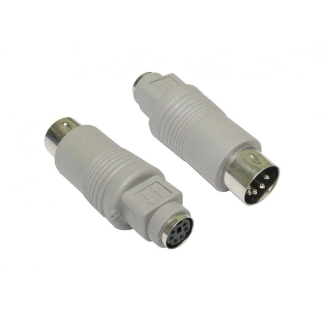 6 PIN MINI-DIN PS/2 Female to 5 Pin DIN AT Male Keyboard Adapter ...