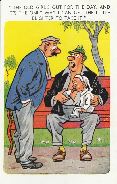 A COMIC HUMOUR funny joke old picture postcard antique england ...