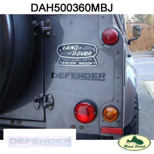 LAND ROVER DEFENDER Tail Gate Name Plate Decal Badge Sticker Titan ...
