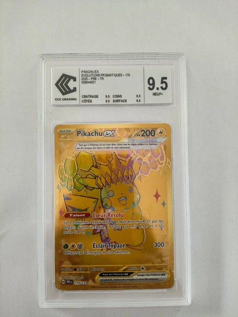 PIKACHU EX 179/131 Gold - EV8.5 Evolutions prismatiques FR CCC 9.5 EUR ...