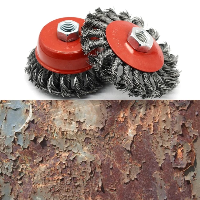 PREMIUM WIRE BRUSHES Kit 4pcs for Rust Removal and Metal Paint Removal ...