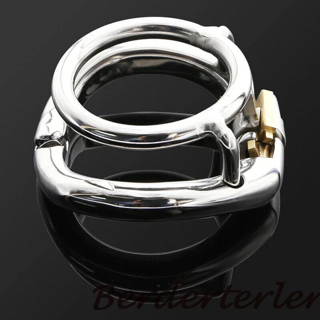 STAINLESS STEEL MALE Chastity Cage Abstinence ring Device with Metal ...