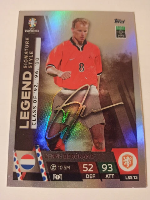 TOPPS MATCH ATTAX UEFA EURO 2024 Dennis Bergkamp Legend Paesi Bassi # ...