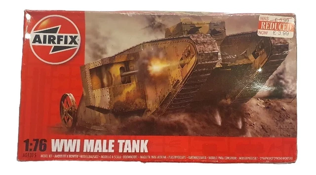 AIRFIX A01315 WWI Male Tank 1:76 Plastic Model Tank Kit £15.99 ...