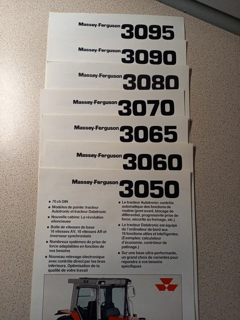 BROCHURE DOCUMENT PROSPECTUS TRACTEUR tractor Massey Ferguson EUR 10,00 - PicClick FR