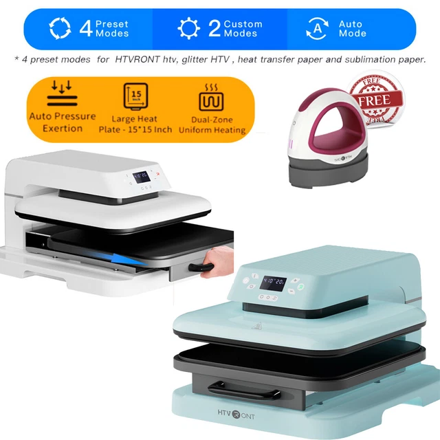 15X15 T-SHIRT AUTO Heat Press Machine for Transfer Sublimation HTV ...