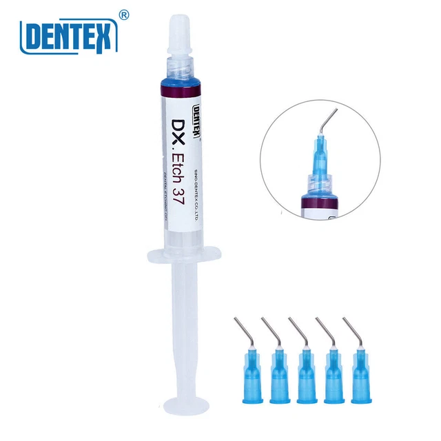 DENTEX DENTAL ACID Etch Etching Gel 37% Phos 5 ml/Syringe Cleaning $11. ...
