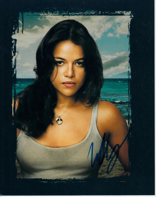 Michelle Rodriguez Signed Sexy Lost Photo Uacc Reg 242 1 £4999