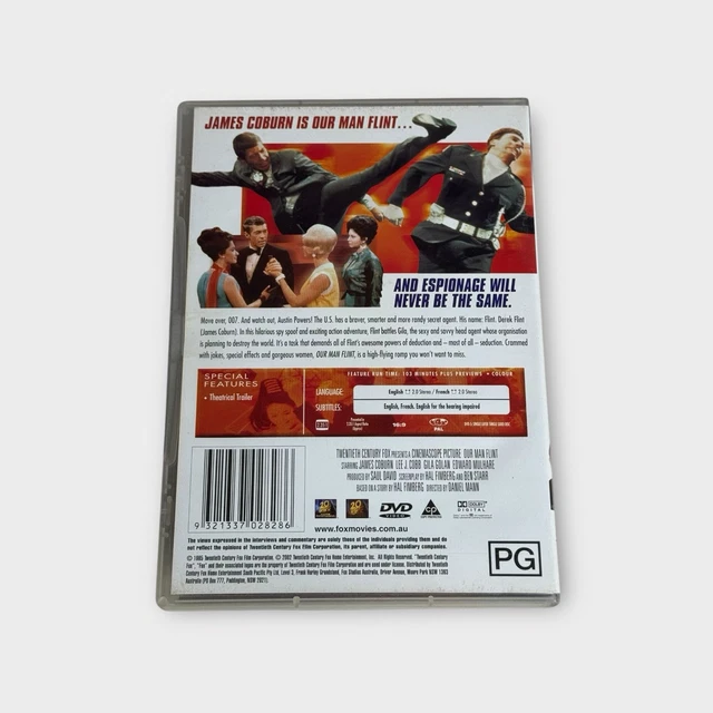 OUR MAN FLINT James Coburn Lee J Cobb Gila Golan Region 4 Spy Movie $20 ...