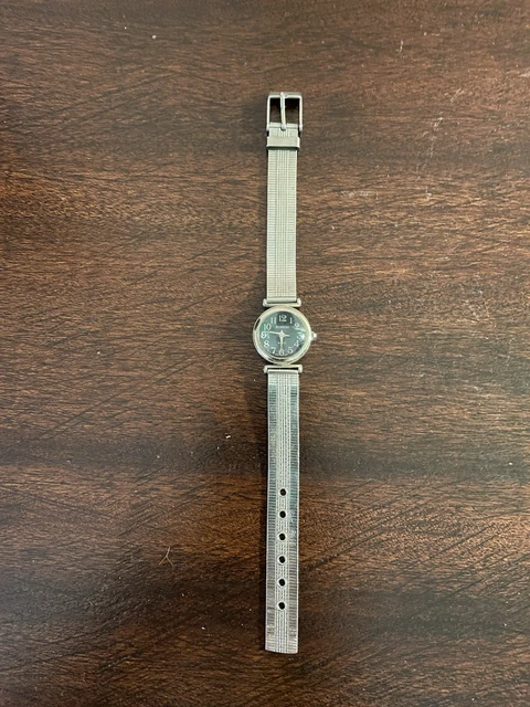 VINTAGE LADIES RUMOURS Quartz Watch Silver with a Deep Blue Face 8 ...
