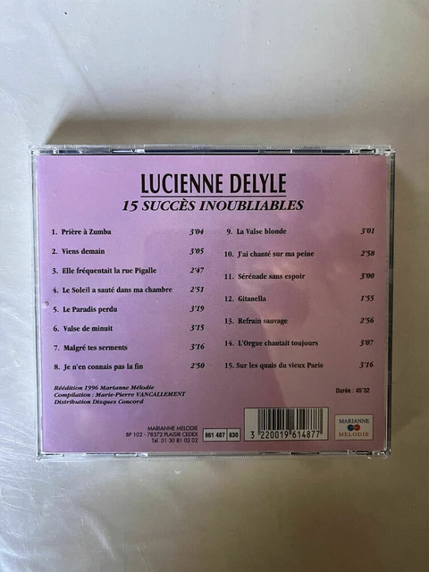 LUCIENNE DELYLE - 15 succès inoubliables/ CD EUR 5,00 - PicClick FR