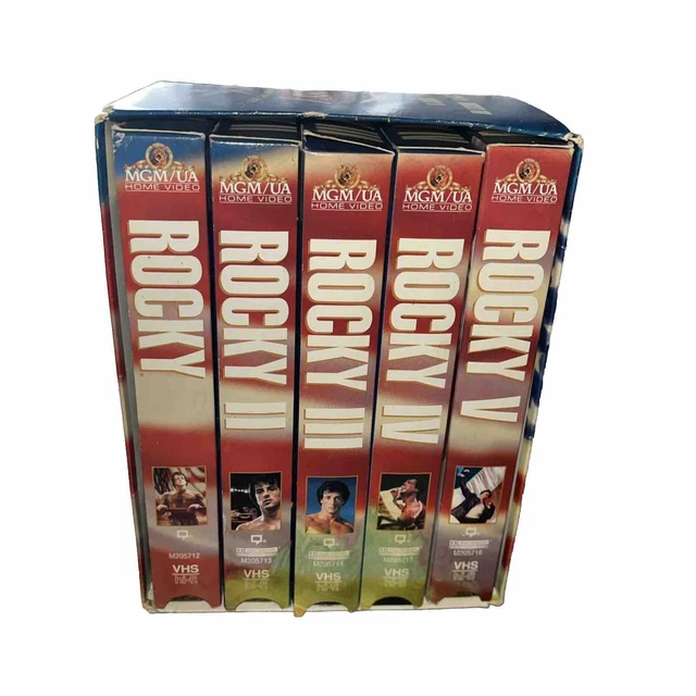 VINTAGE 1995 ROCKY 20th Anniversary Edition Box Set Movies 1-5 VHS ...