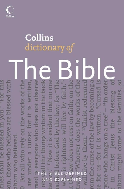 DICTIONNAIRE COLLINS DE la Bible par Martin Manser (anglais) livre de ...