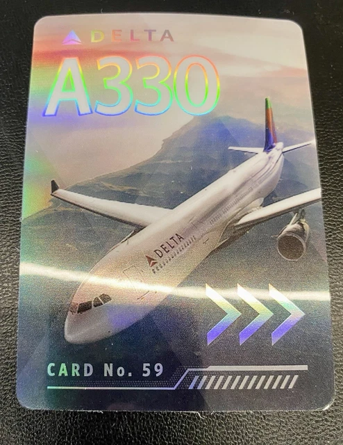DELTA AIR LINES Airbus A330-300 Pilot Trading Card No.59 Holographic ...