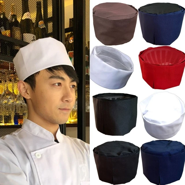 COOKING HAT HEADWEAR Work Hat Flat Cap Catering Chef Hat Mesh Top Skull ...