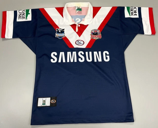 2008 SYDNEY ROOSTERS NRL 100 JAHRE RUGBY TRIKOT ICS Größe M MEDIUM EUR ...