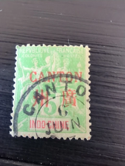 STAMP 1901 FRANCE/CHINA/INDO Chinese/Canton #3 Single Canton CDS Used ...