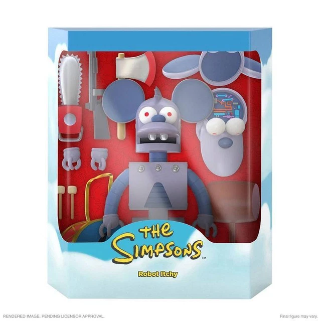 THE SIMPSONS: ULTIMATES Figurine Robot Itchy (Scratchy) 18 CM By SUPER7 ...