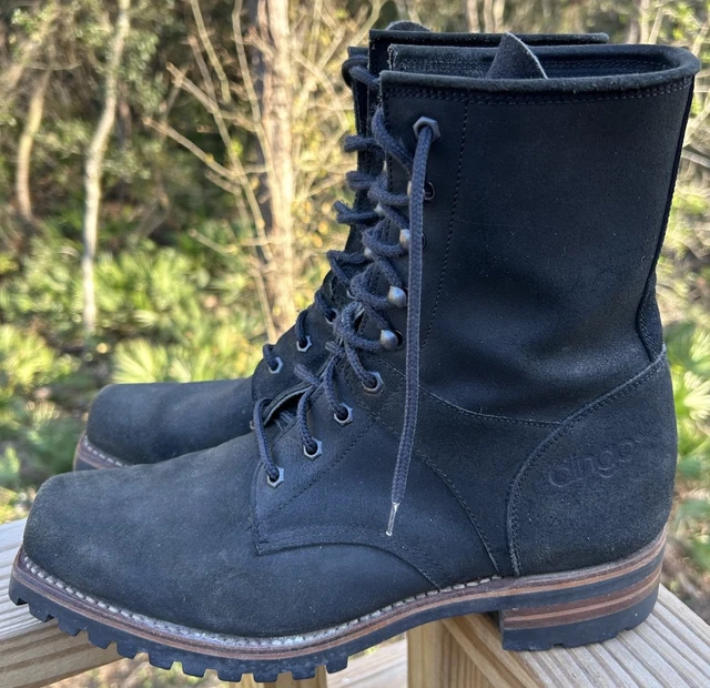 DINGO COMBAT BOOTS Lace Up Size Men’s 8 Black Leather £36.02 - PicClick UK