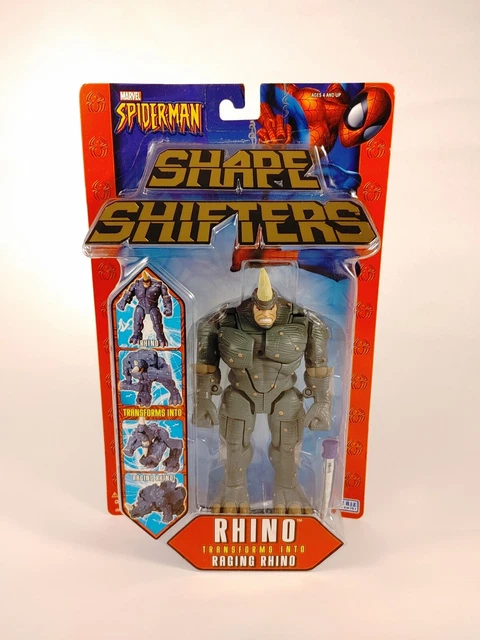 SPIDER-MAN &SHAPESHIFTERS& RHINO (transforms into Raging Rhino) by Toy ...