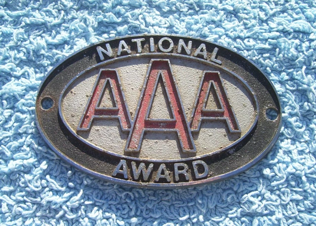 VINTAGE 1960S AAA NATIONAL AWARD CAR BADGE ~AMERICAN AUTOMOBILE ...