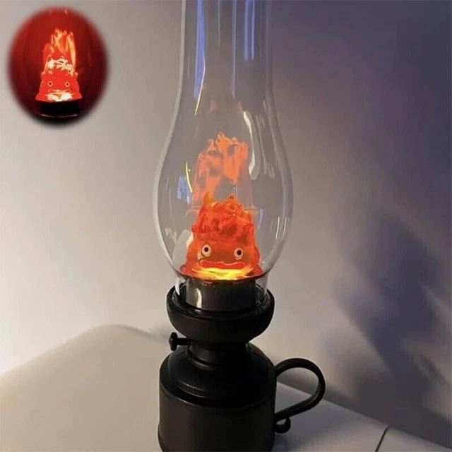 CASIFER NIGHT LIGHT Anime Flame Lights For Howl Moving Castle Candle ...