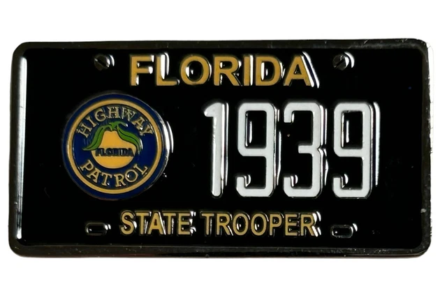 FLORIDA HIGHWAY PATROL State Trooper License Plate Challenge Coin Tag ...