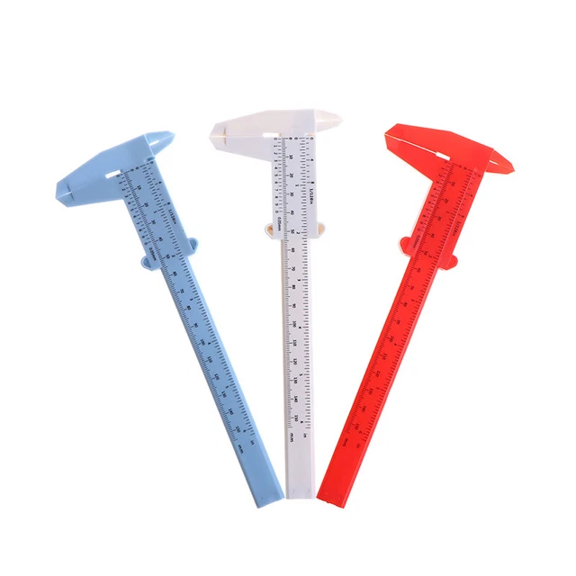 0-150MM DOUBLE RULE scale plastic Vernier caliper measuring Student ...