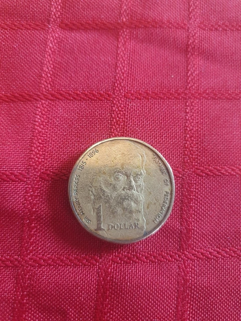 RARE 1996 AUSTRALIAN $1 One Dollar Coin Father Of Federation Sir Henry ...