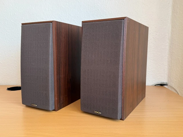 DENON BOOKSHELF LOUDSPEAKERS USC-M03 Walnut Finish Pair £21.50 ...