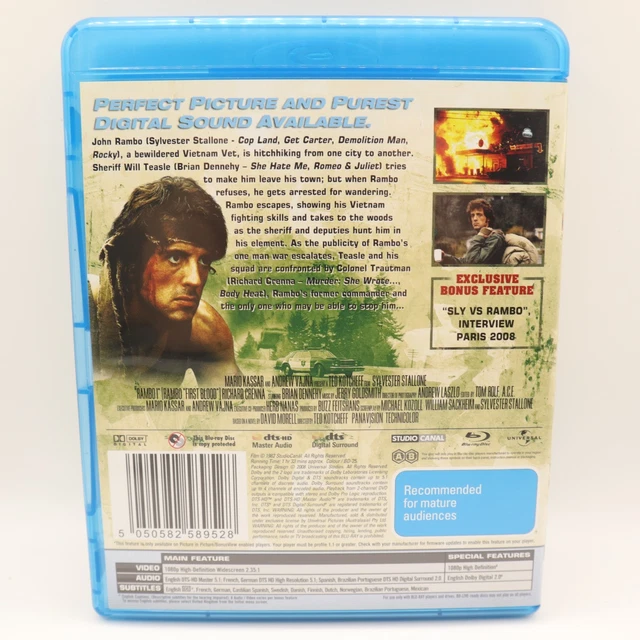 RAMBO: FIRST BLOOD (Blu-ray, 1982) Sylvester Stallone Action Thriller £4.05 - PicClick UK
