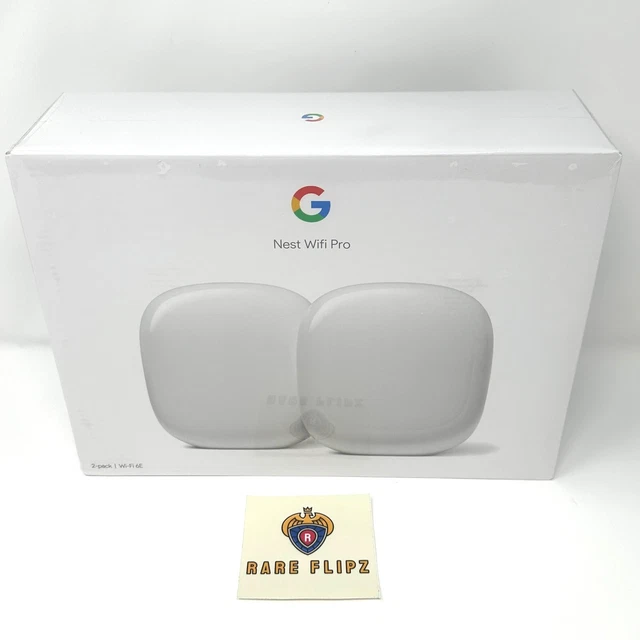 GOOGLE NEST WIFI Pro Wi-Fi 6E Router Mesh System - Snow (2-Pack) - NEW ...