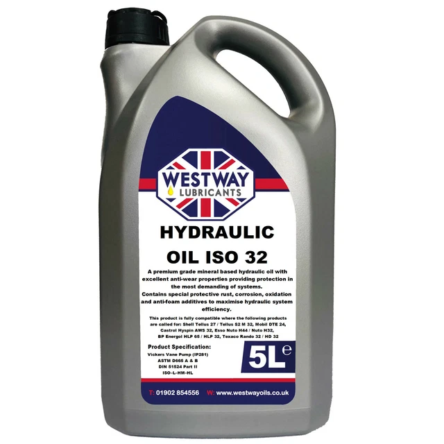 SHELL TELLUS 27 Equivalent Hydraulic Oil 5L ISO 32 Colchester Lathe £21 ...