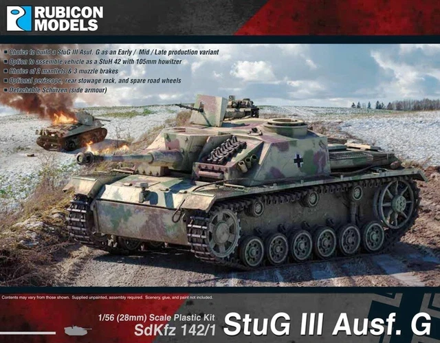 RUBICON MODELS: 280017 German StuG III Ausf G for Bolt Action and WW2 ...