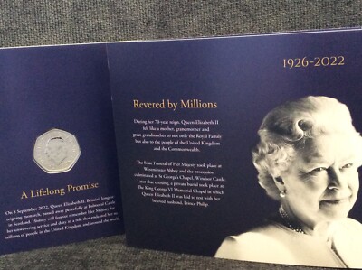 2022 FIRST KING Charles III effigy, QEII Memorial Royal Mint UK 50p ...