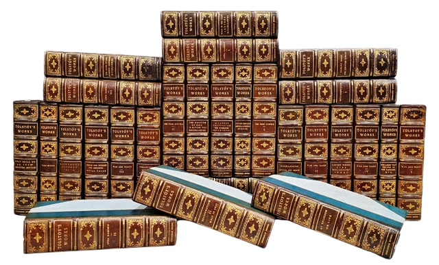 1904 THE COMPLETE Works of Count Léon Tolstoï édition limitée #59/150 ...