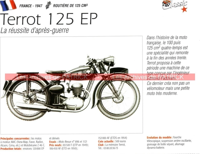 Terrot 125 Fiche Technique