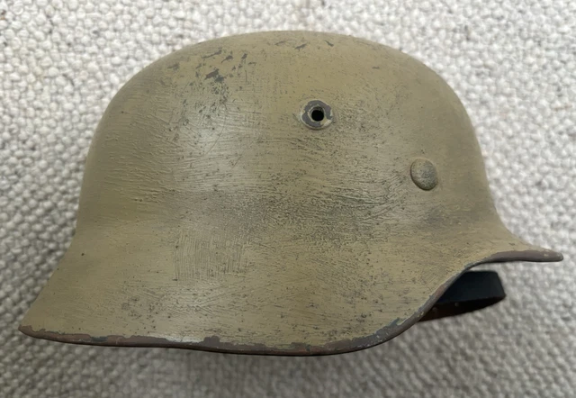 WW2 GERMAN ARMY M35 Helmet Africa Tropical Large Size 59 cm Original ...