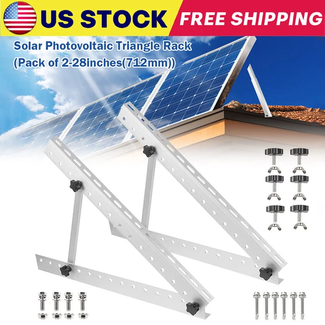 SOLAR PANEL RV Tilt Mount Brackets Kit System Roof Flat Surface ...