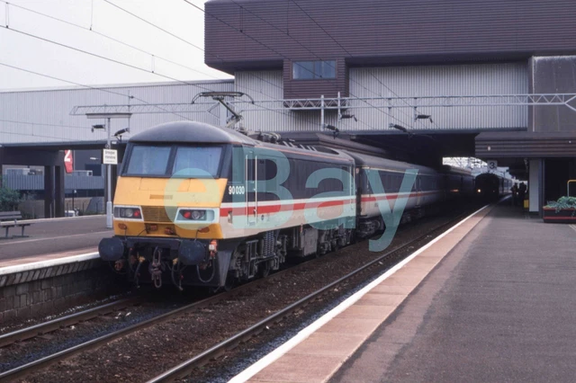 35MM RAILWAY SLIDE of Class 90 90030 @ Birmingham Intl Copyright to ...