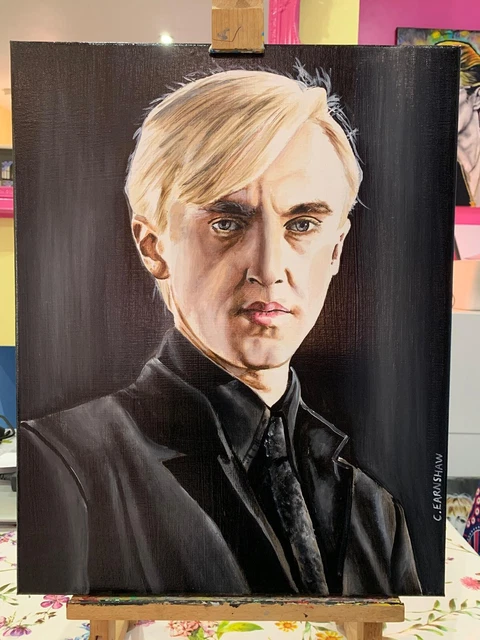 HARRY POTTER - Draco Malfoy - Tom Felton - Painting £125.52 - PicClick UK