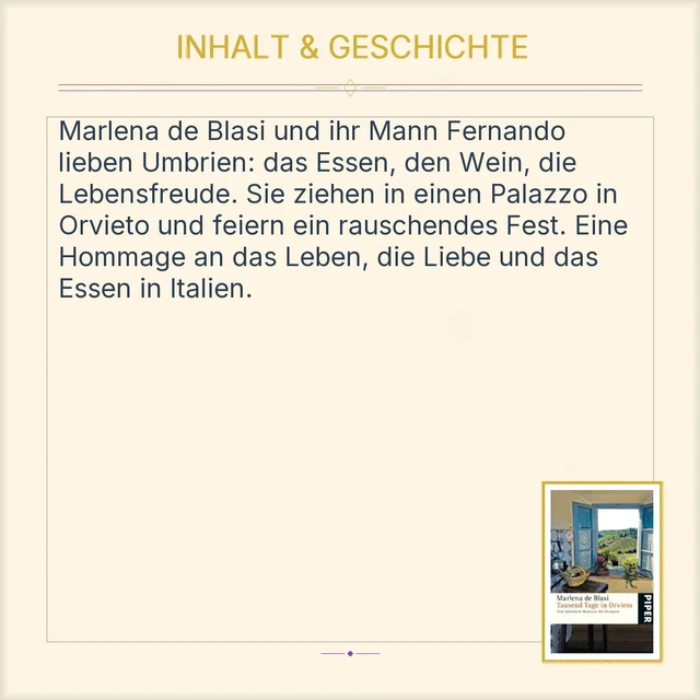 TAUSEND MILLE JOURS à Orvieto - Marlena de Blasi - Roman EUR 6,71 ...