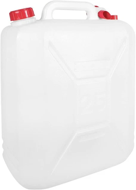 25L LITRE PLASTIC Jerry Can With Pouring Tap Water Container Carrier ...
