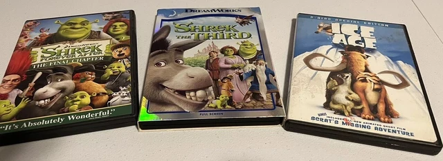LOT OF 3 DVDs Ice Age, Shrek The Third, Shrek The Final Chapter £9.53 ...